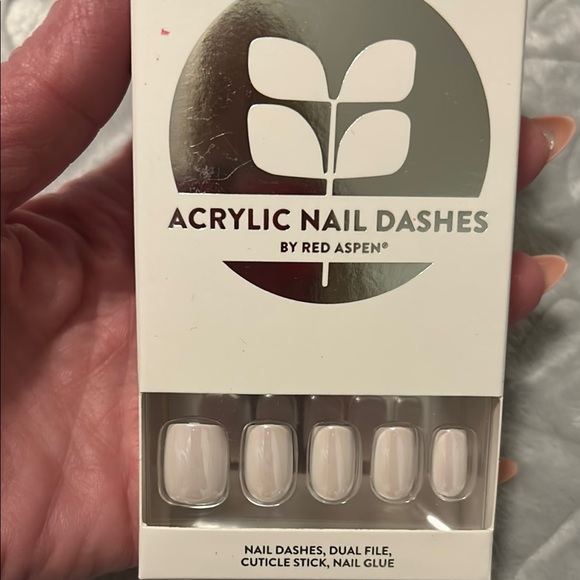 Makeup | Acrylic Nail Dashes Creamwhite Glazed | Poshmark
